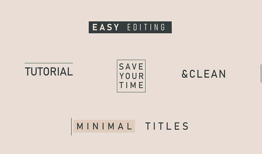 Minimal Titles Pack - And Motion Graphics