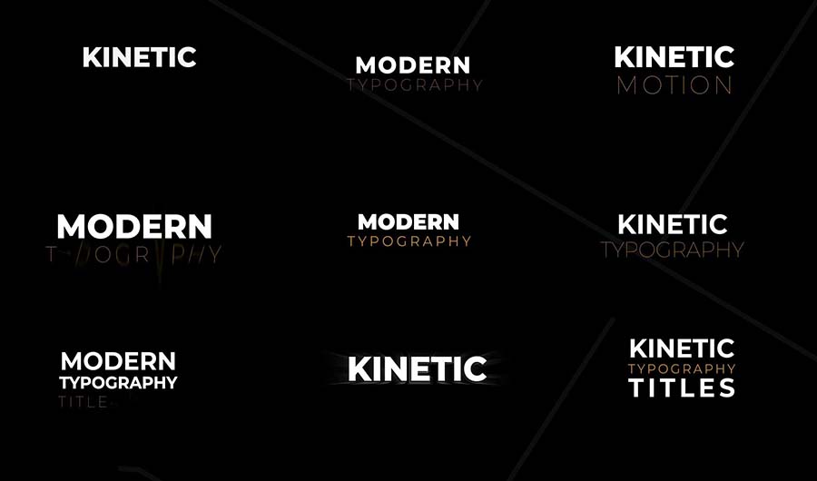 Kinetic Titles Pack And Motion Graphics