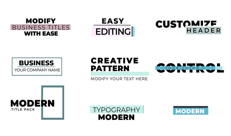 Modern Titles Pack - And Motion Graphics